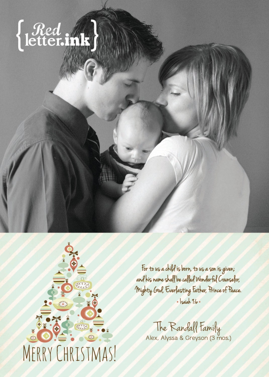 Merry Christmas Digital Holiday Card - Customizable With Scripture ...