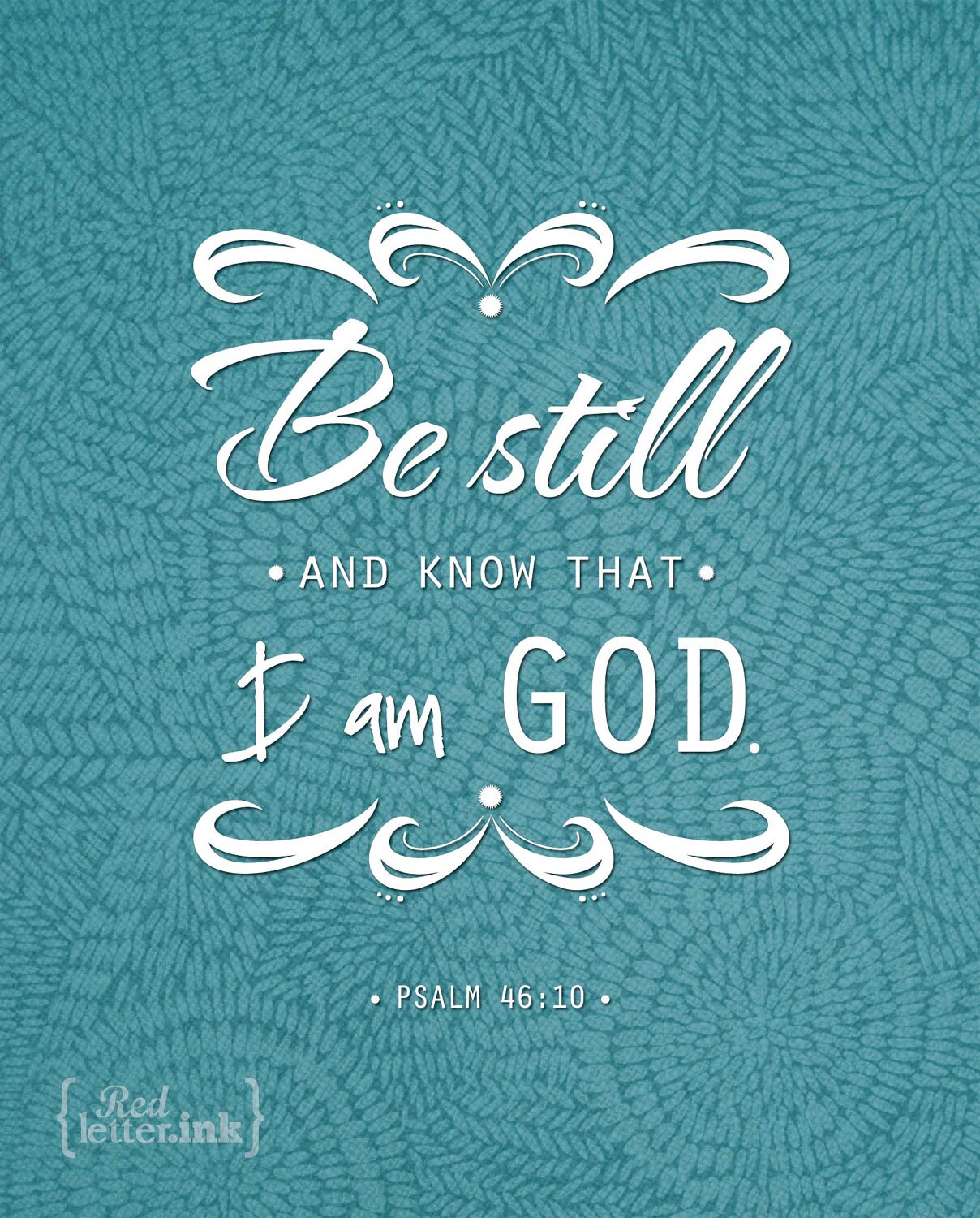 Wall Art Be Still and Know teal & White Psalm 46:10 8 X | Etsy