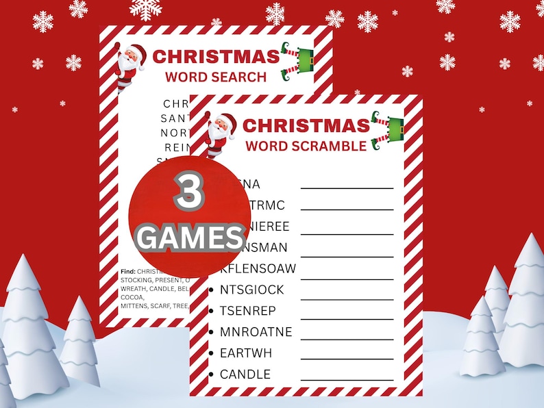 Christmas I Spy for Kids | Holiday I Spy Printable | Christmas Games ...