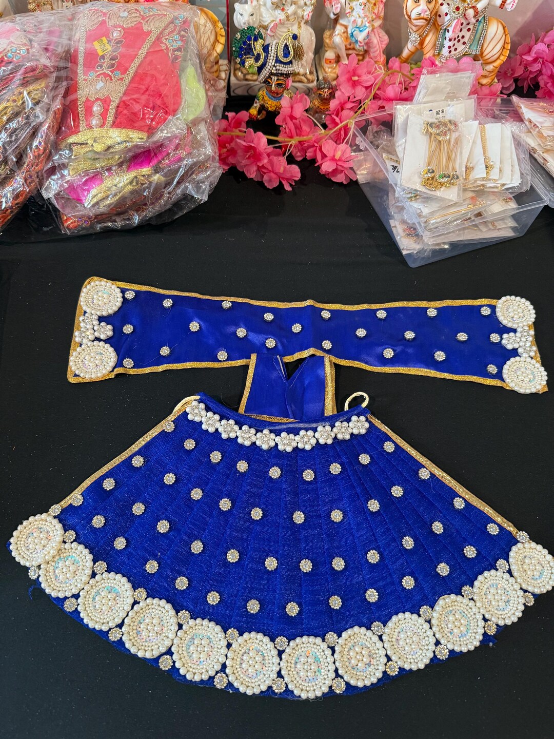 Maa Durga Idol Dress | Festival Outfit, Puja Decorations Blue Color - Etsy