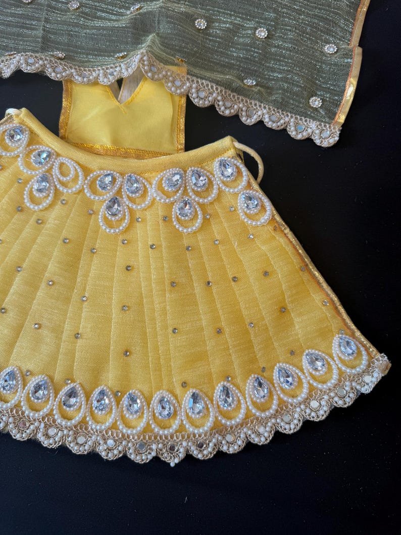 Maa Durga Idol Dress | Festival Outfit, Puja Decorations | Yellow Color ...