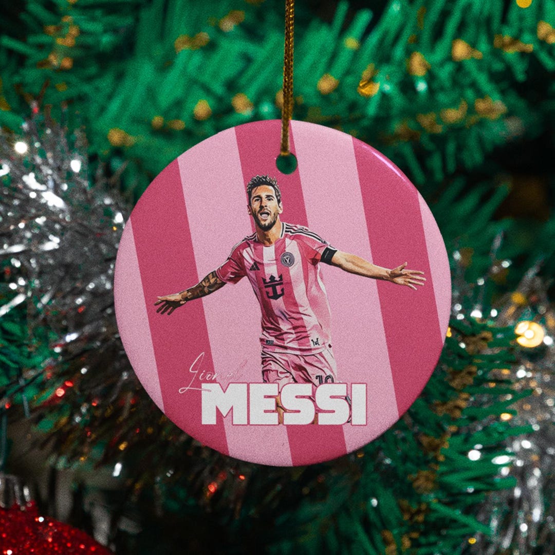 Messi Miami Soccer Ornament: Personalized Christmas Tree Gift - Etsy