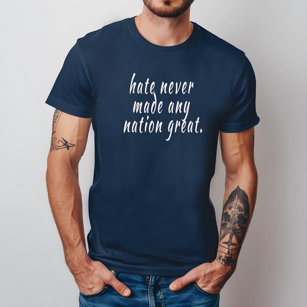 Anti-hate Political T-shirt - Equality, Freedom, Justice Message - Etsy