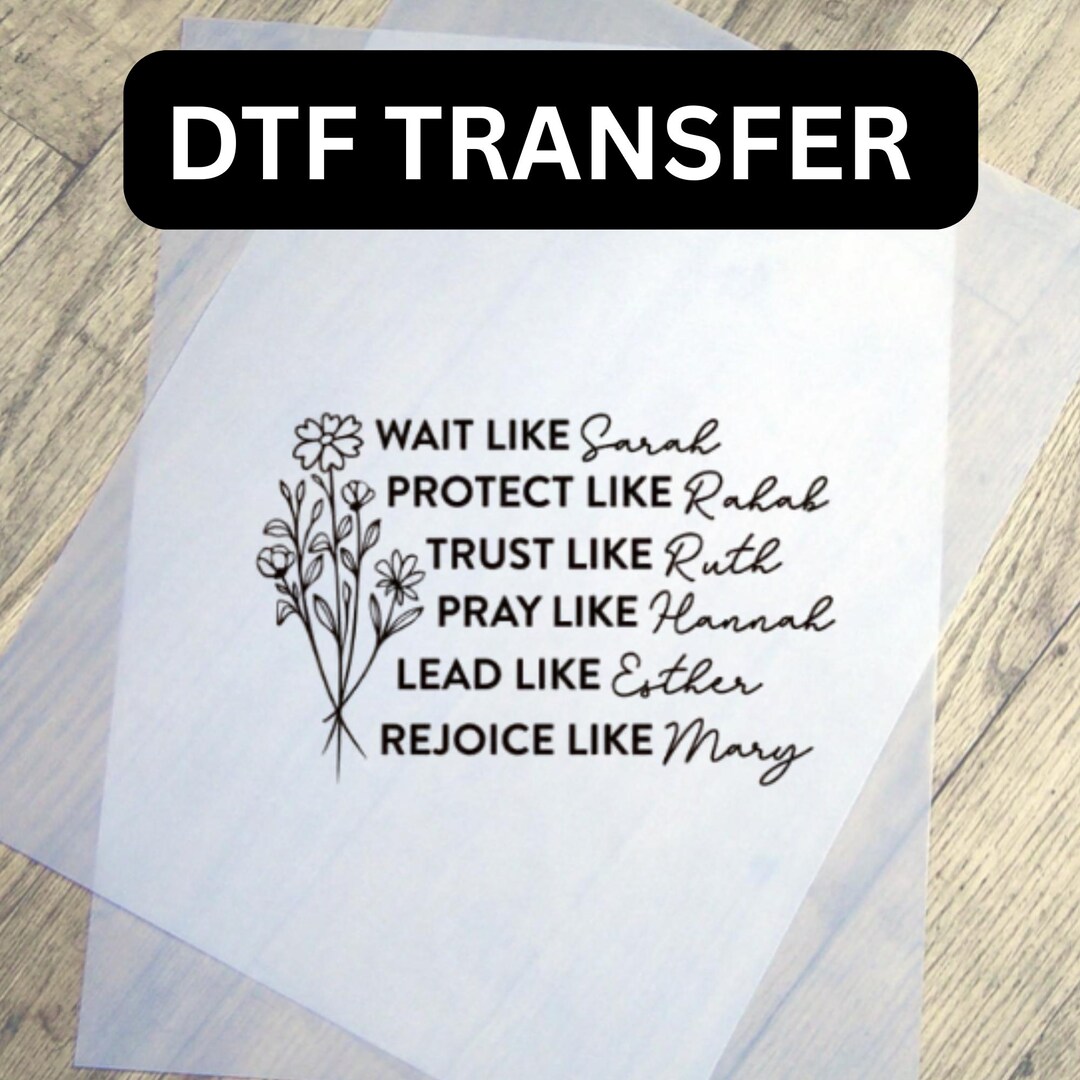 Women of the Bible DTF Transfer, Faith Based Ready to Press Heat Press ...
