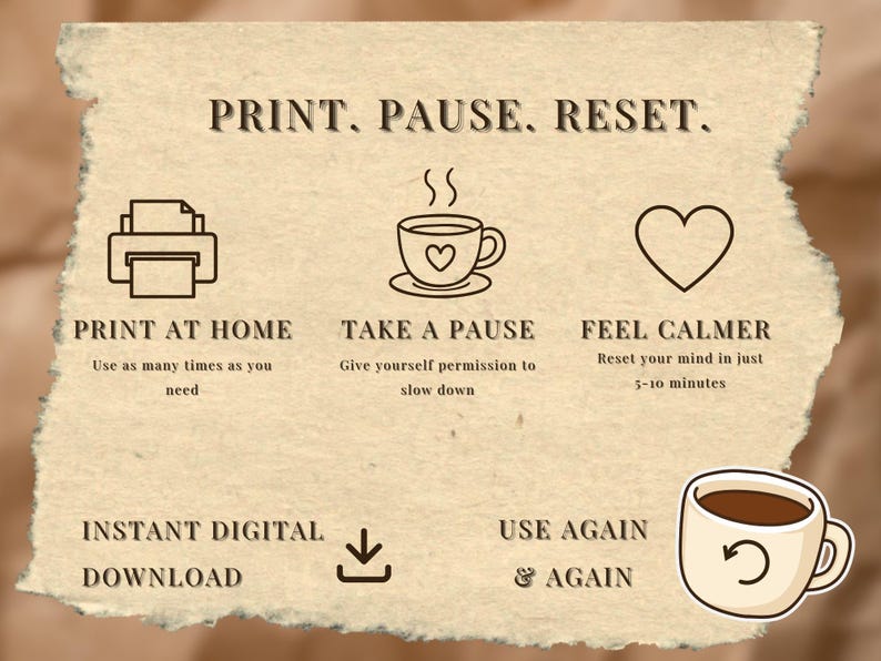 5 Minute Reset Coloring Pages for Adults | Coffee Break Inspired ...