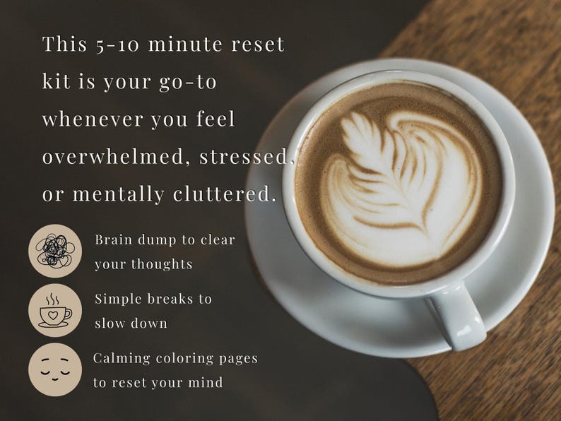 5 Minute Reset Coloring Pages for Adults | Coffee Break Inspired ...