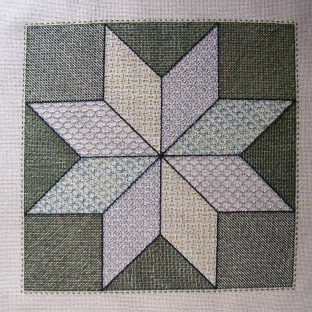 Pattern Quilt Motif in Blackwork - Etsy