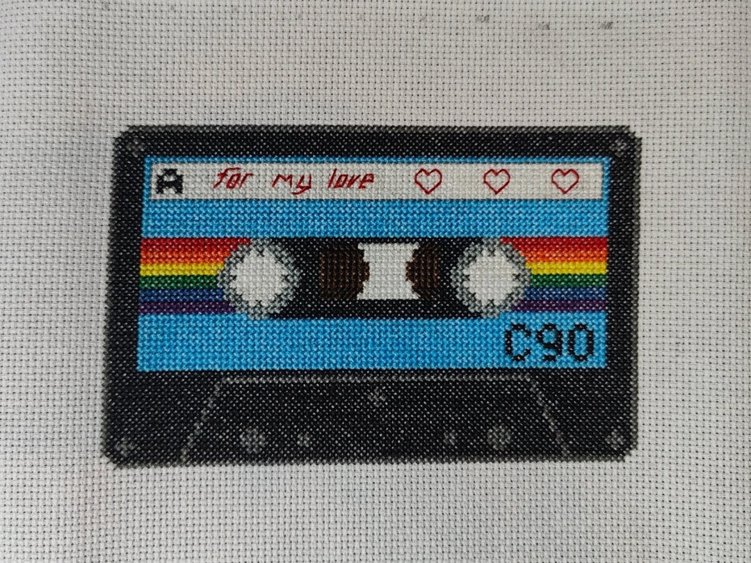 Cassette Mix Tape Cross-stitch Pattern - Etsy