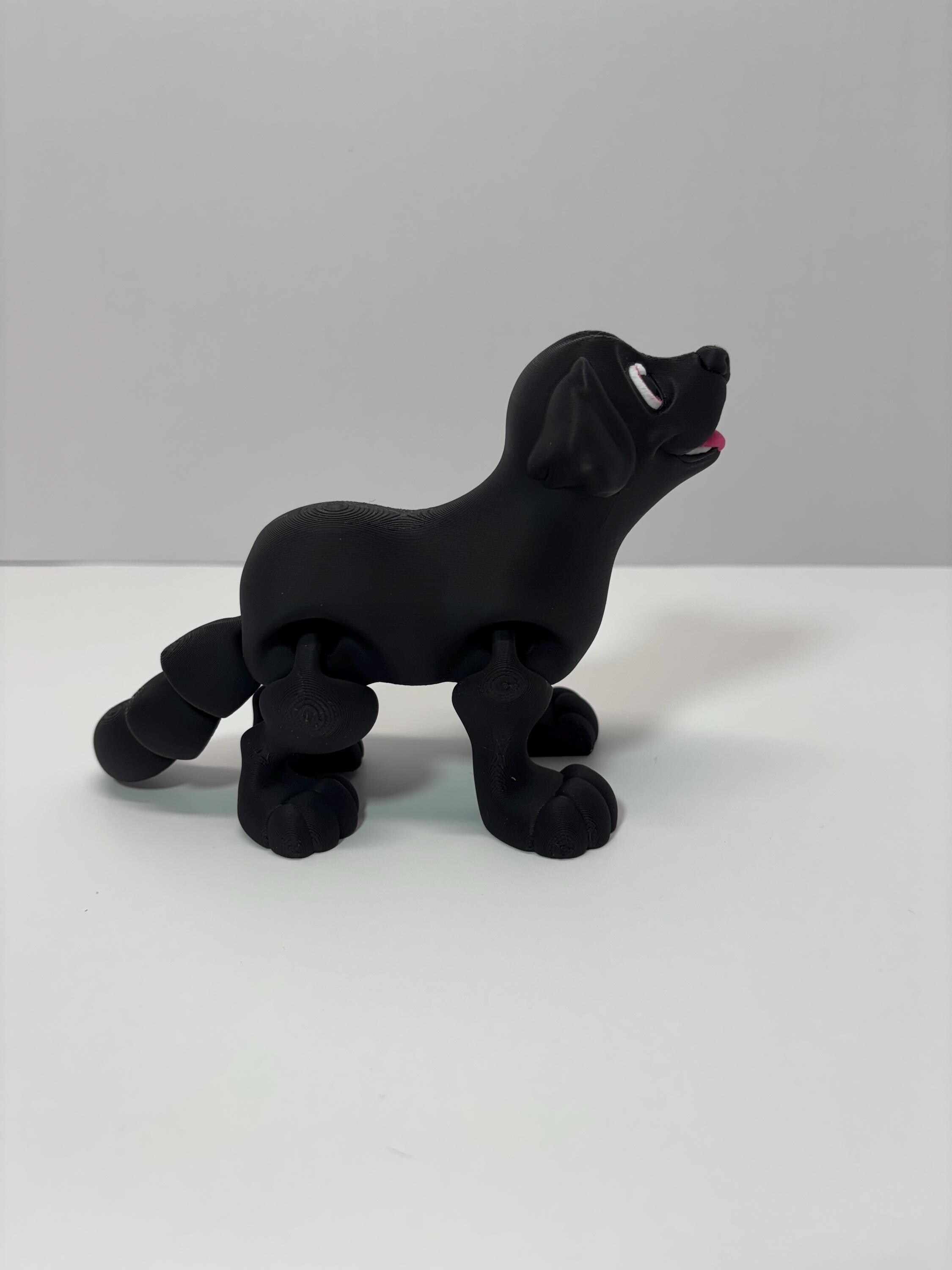 3D Printed Articulated Black Lab - Etsy