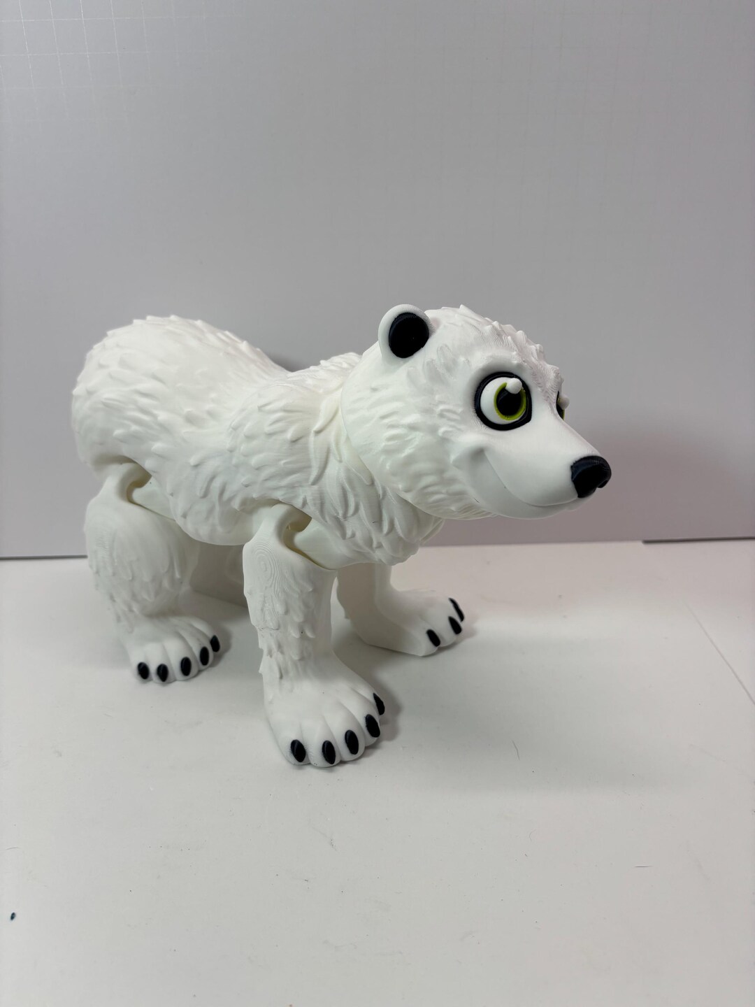 3d Printed Articulated Polar Bear 9 1/4 Inches Long, 6 1/4 Inches Tall ...