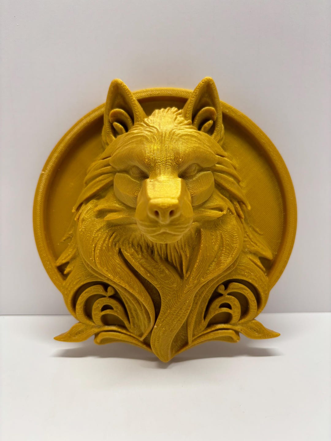 3D Printed Wolf Plaque - Etsy