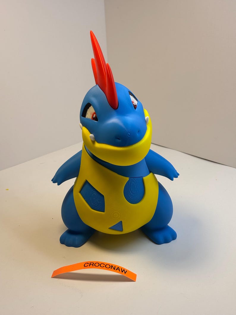 3D Printed Multi Part Pokémon Character CROCONAW - Etsy