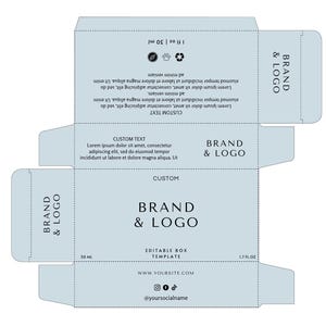 Editable Canva Rectangular Product Box Template,custom Mailer Packaging ...