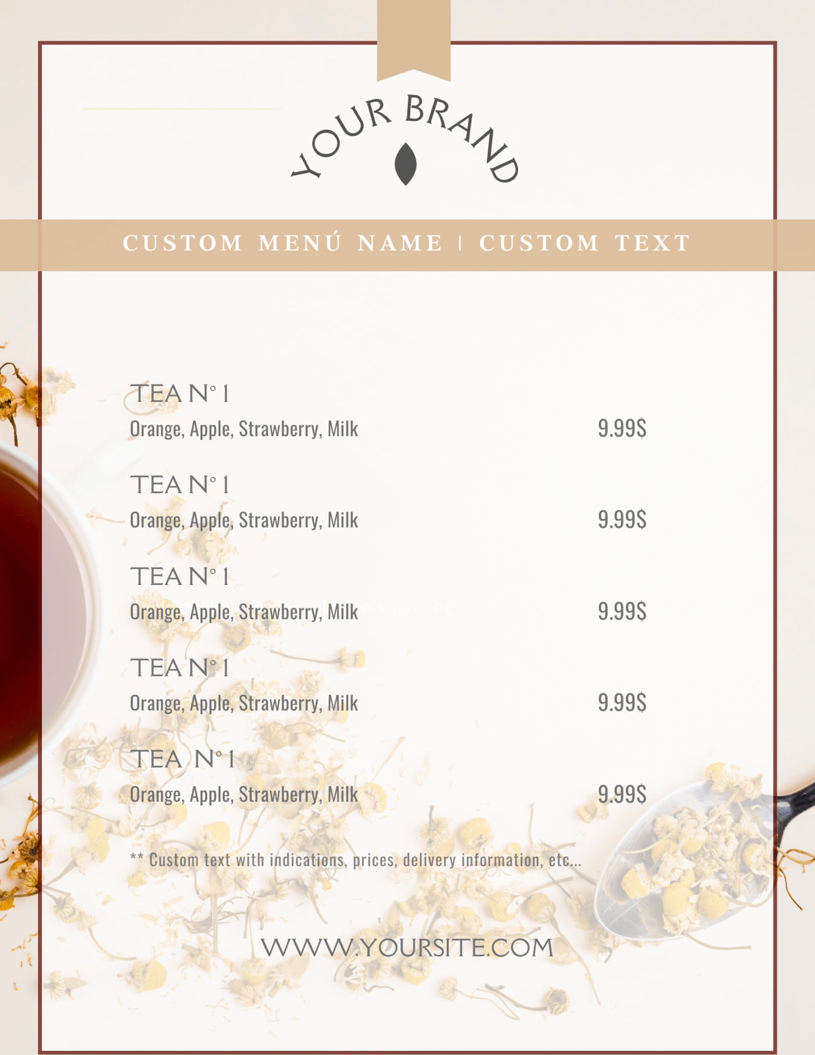 Printable Tea Label Template Bundle, Editable Tea Labels Template ...