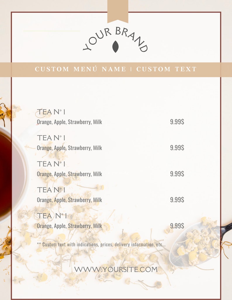 Printable Tea Label Template Bundle Editable Tea Labels - Etsy