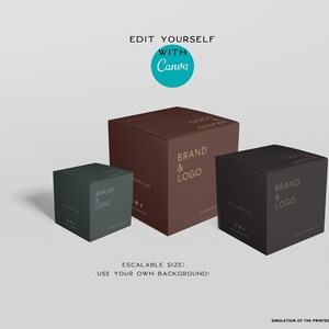 Custom Editable Candle Box Template for Canva.custom Masculine & Luxury ...