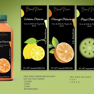 Custom Printable Juice Bottle Label. Editable Juice Bottle Label. Cold ...