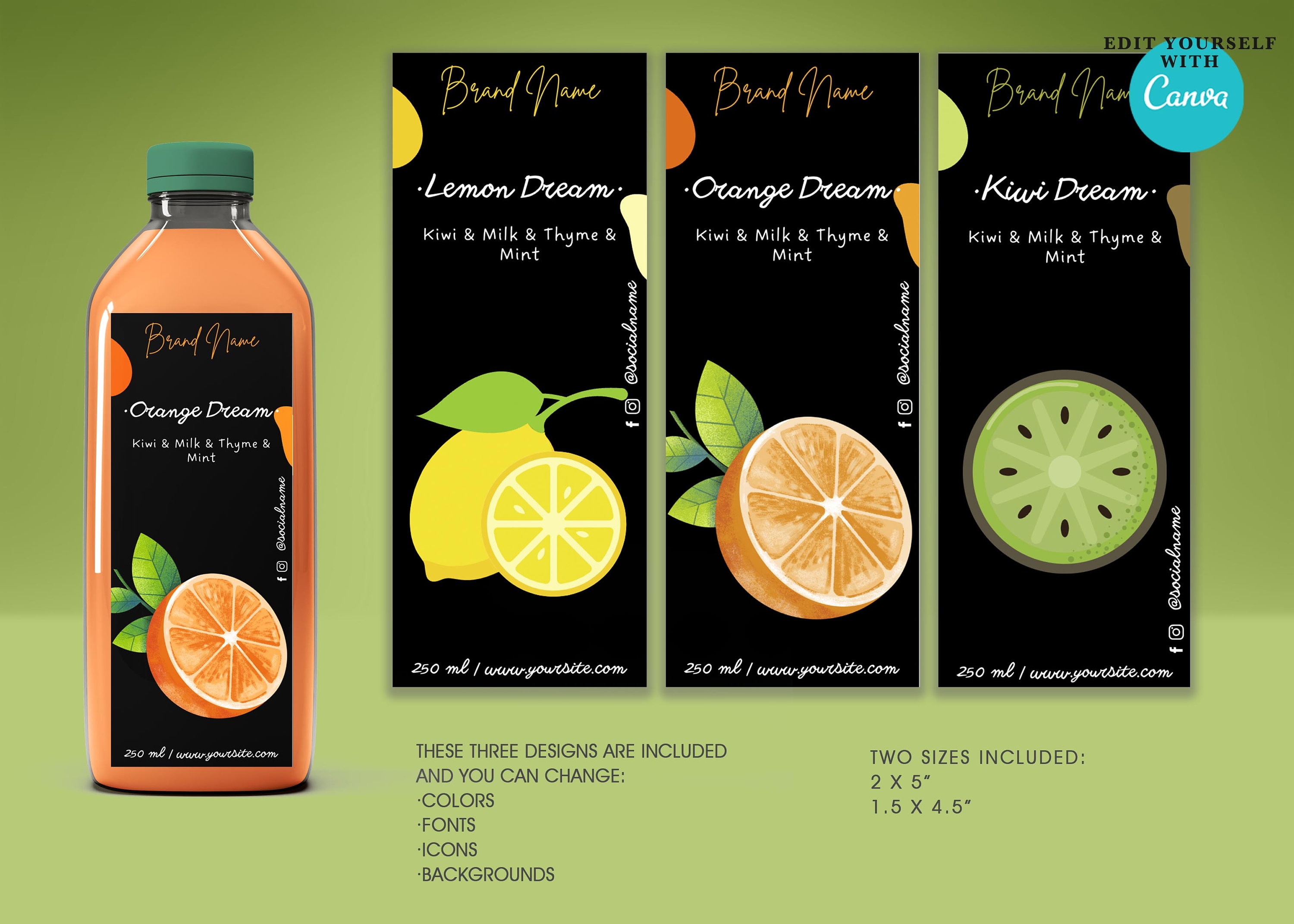 Custom Printable Juice Bottle Label. Editable Juice Bottle - Etsy Australia