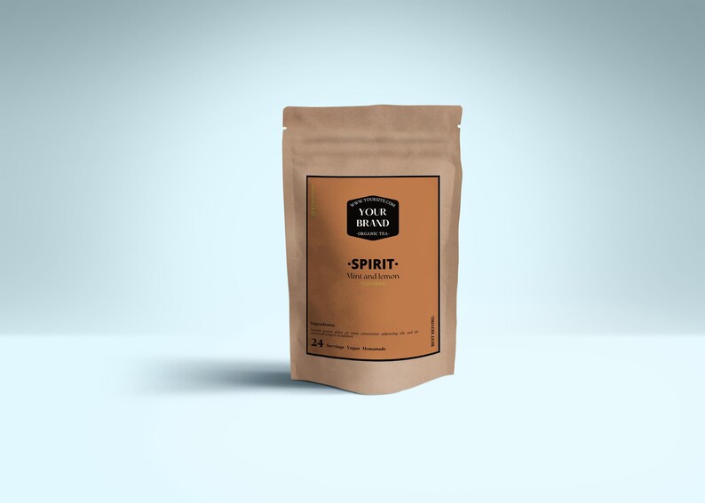 Printable Herbal Tea Blend Label Packaging Design Template Editable for ...