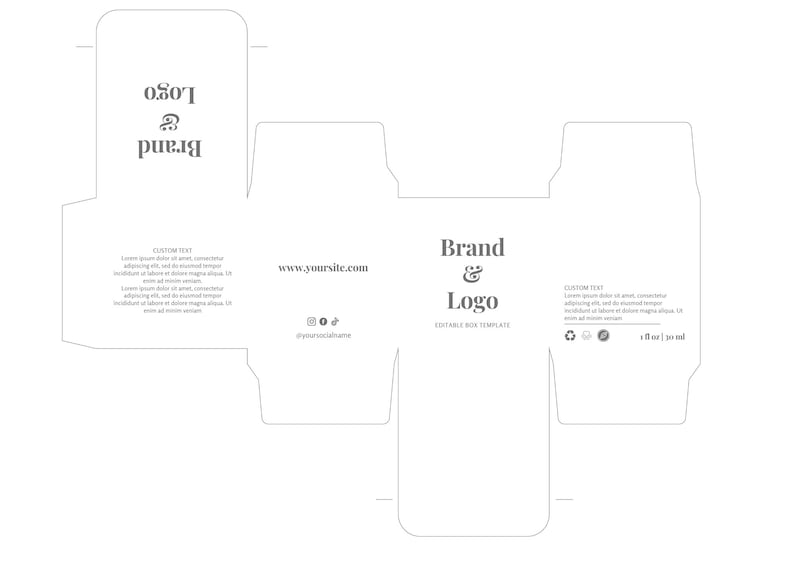 Editable Candle Box Template for Canva.custom Product Box Package ...