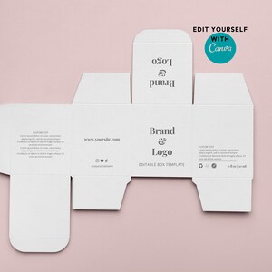 Editable Candle Box Template for Canva.custom Product Box Package ...