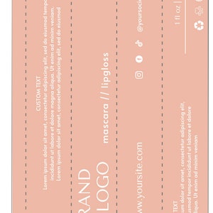 Editable Lipgloss or Mascara Box Design.custom Beauty Product Packaging ...