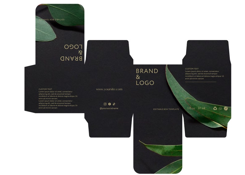 Custom Editable Candle Box Template for Canva.custom Masculine & Luxury ...