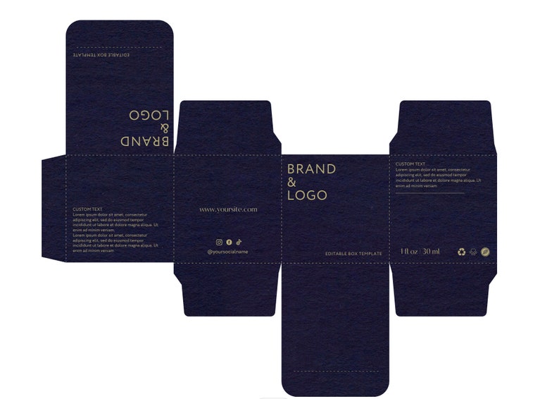 Custom Editable Candle Box Template for Canva.custom Masculine & Luxury ...