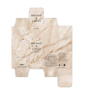 Editable Canva Rectangular Box Template Cosmetic,custom Product Box ...