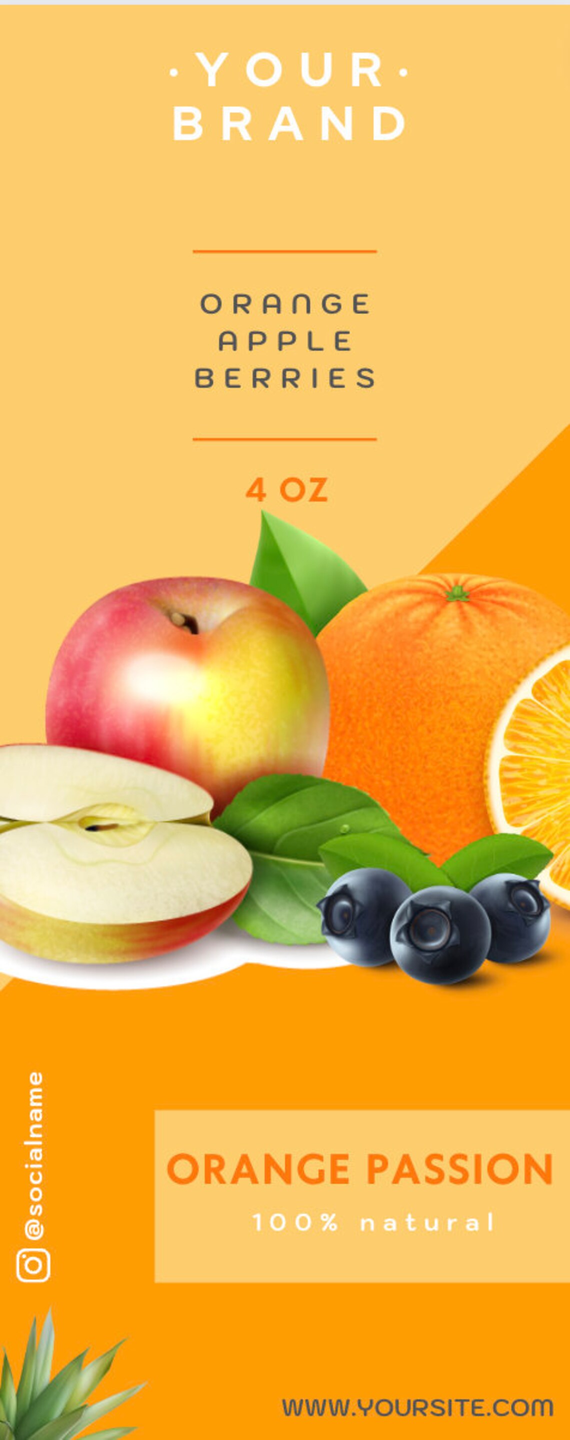 Printable Fruity Fresh Juice Canva Label Template,editable Custom Juice ...