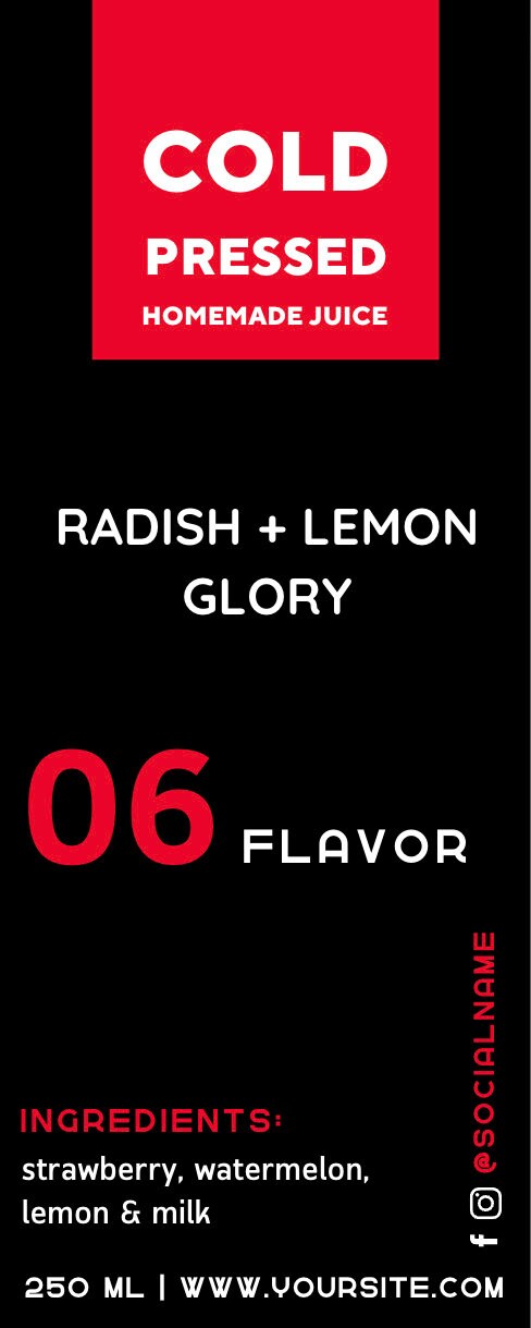 Custom Printable Juice Bottle Labels Template for Juicing and Drink ...