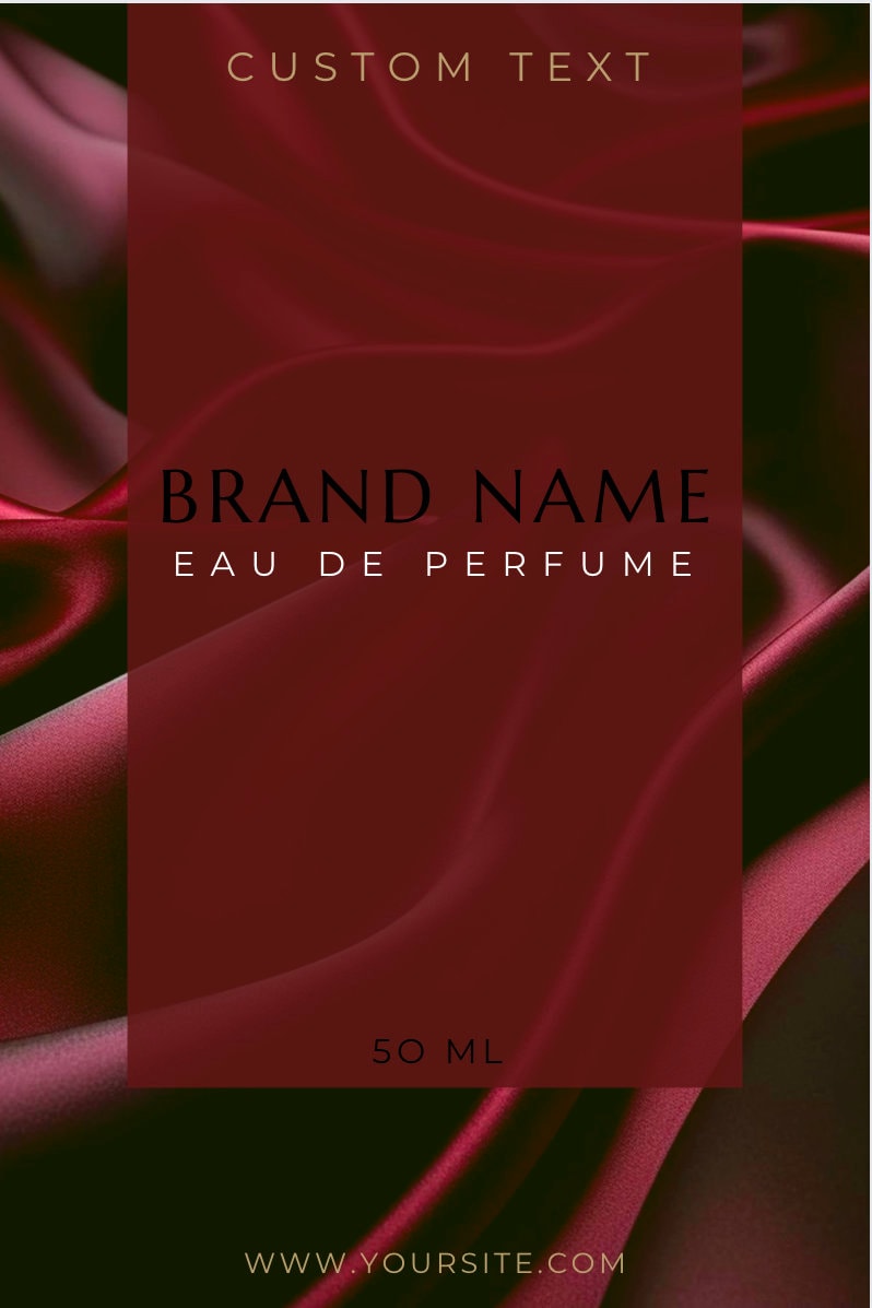 Custom Perfume Bottle Label Template.editable Canva Design for - Etsy
