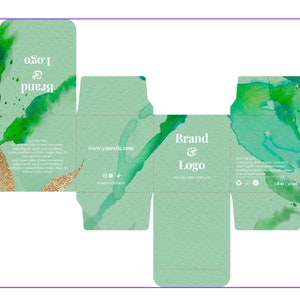 Candle Packaging Boxes Template.printable Square Box Template.colorful ...