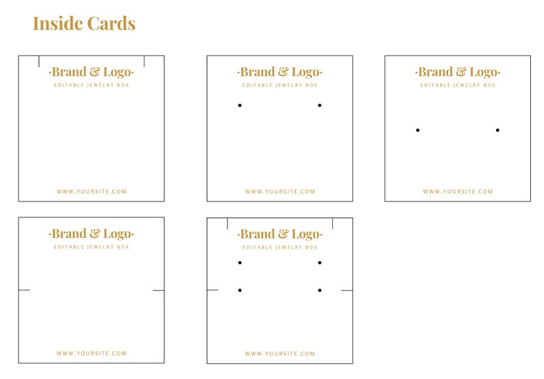 Custom Jewelry Packaging Box and Display Card Canva Template Bundle ...