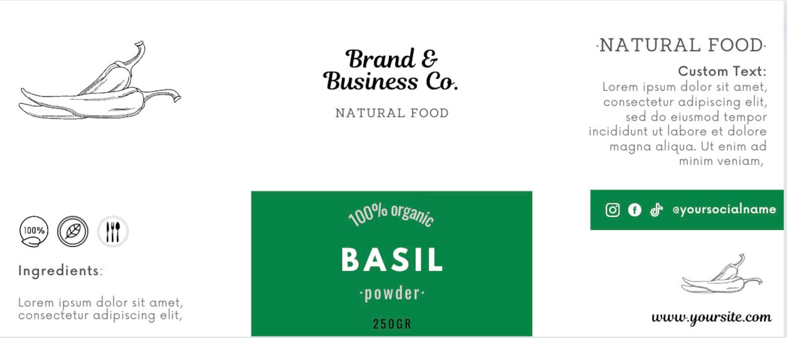 Printable Spices Labels,custom Canva Template for Spices or Pantry Jars ...