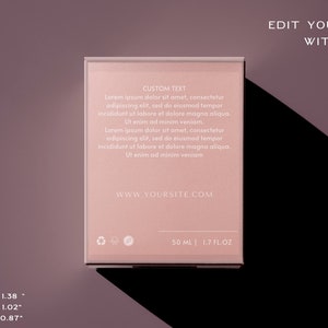 Perfume Packaging Box Template for Canva.printable & Editable Perfume ...