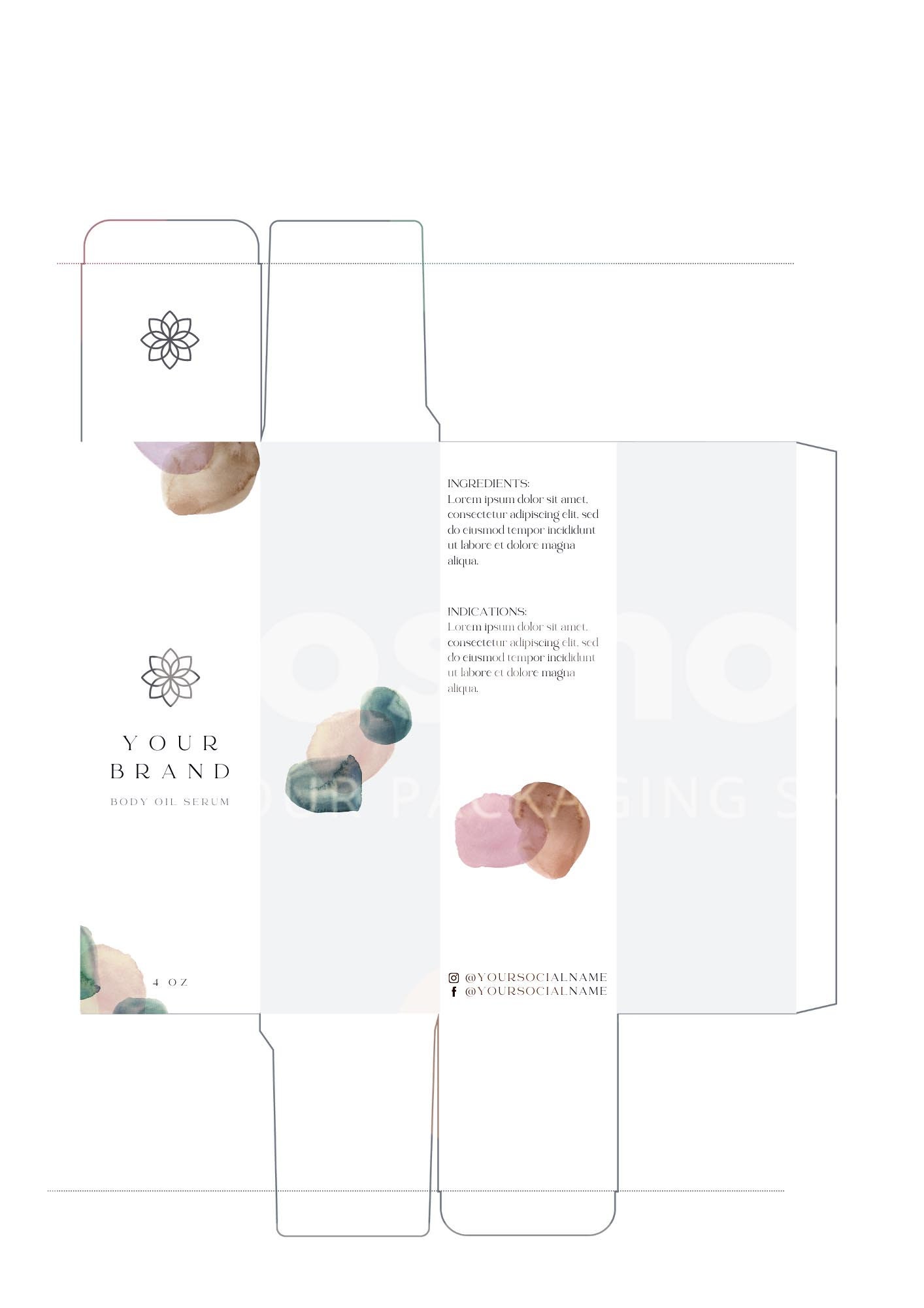 Editable Product Box Canva Templateprintable Box Packaging - Etsy