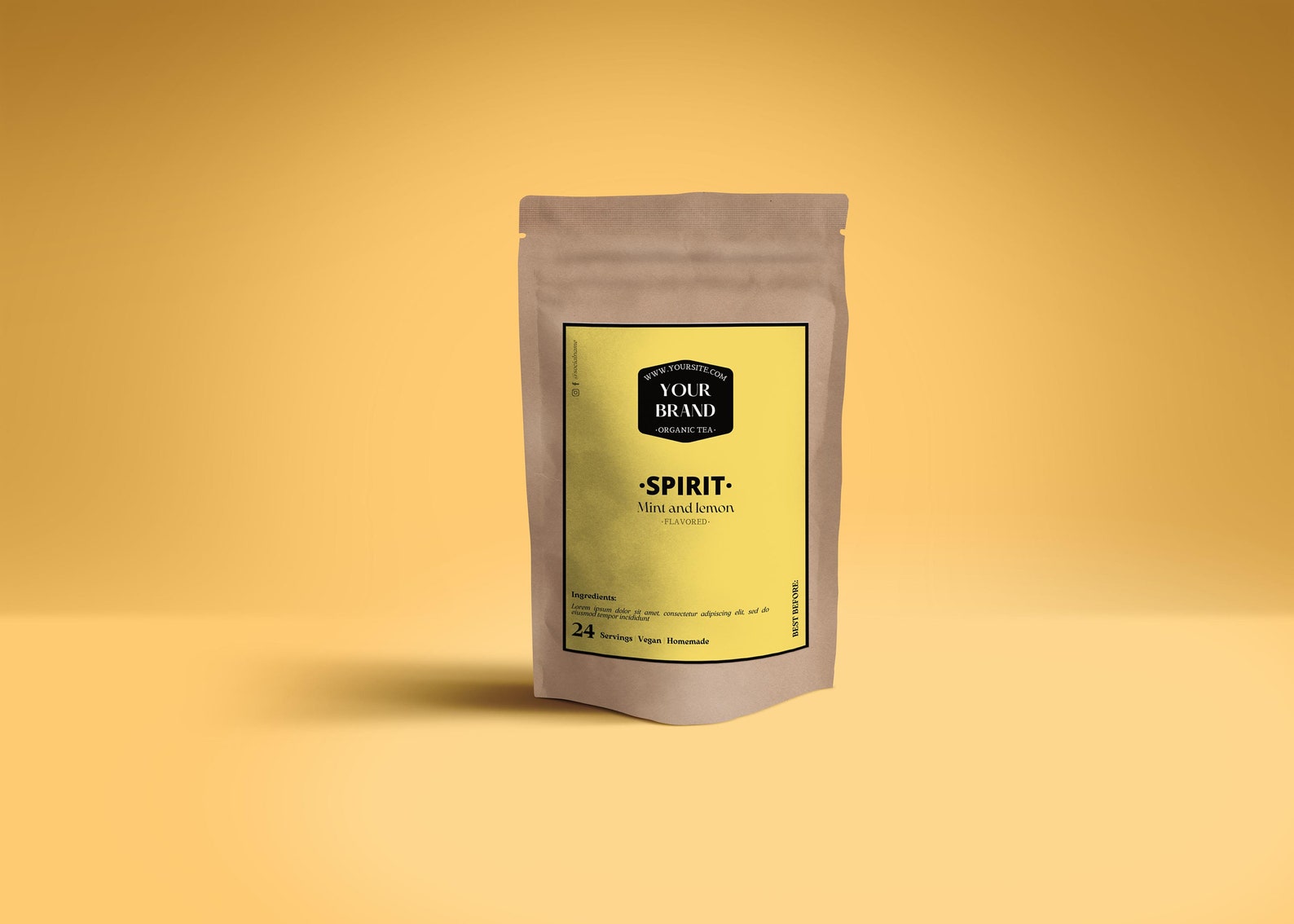 Printable Herbal Tea Blend Label Packaging Design Template - Etsy