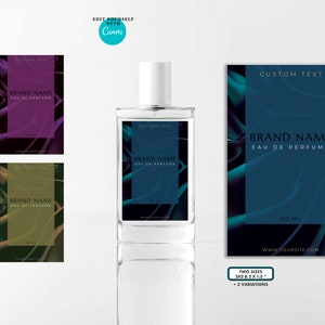 Custom Perfume Bottle Label Template.editable Canva Design for Perfume ...