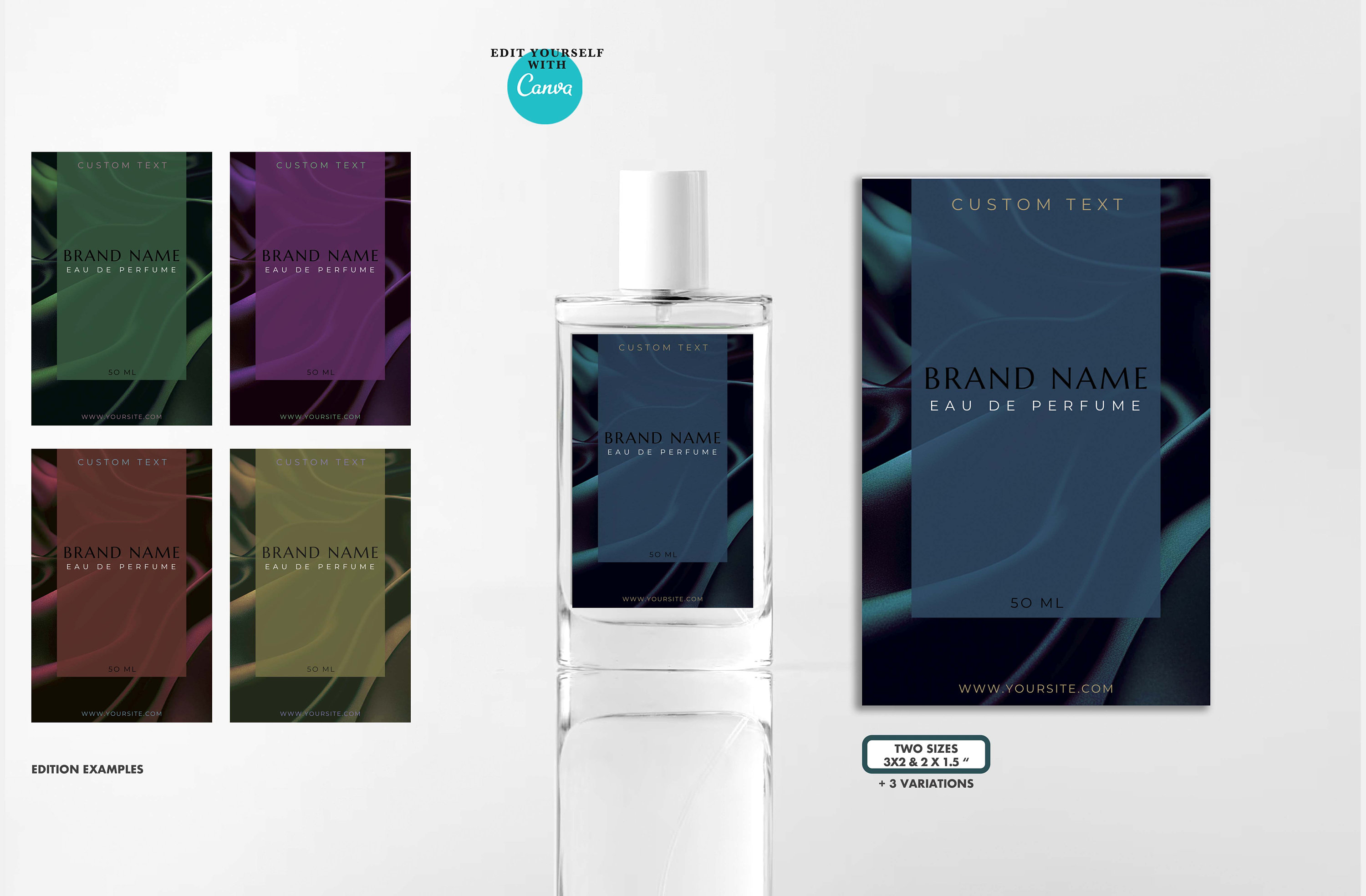 Custom Perfume Bottle Label Template.editable Canva Design for - Etsy