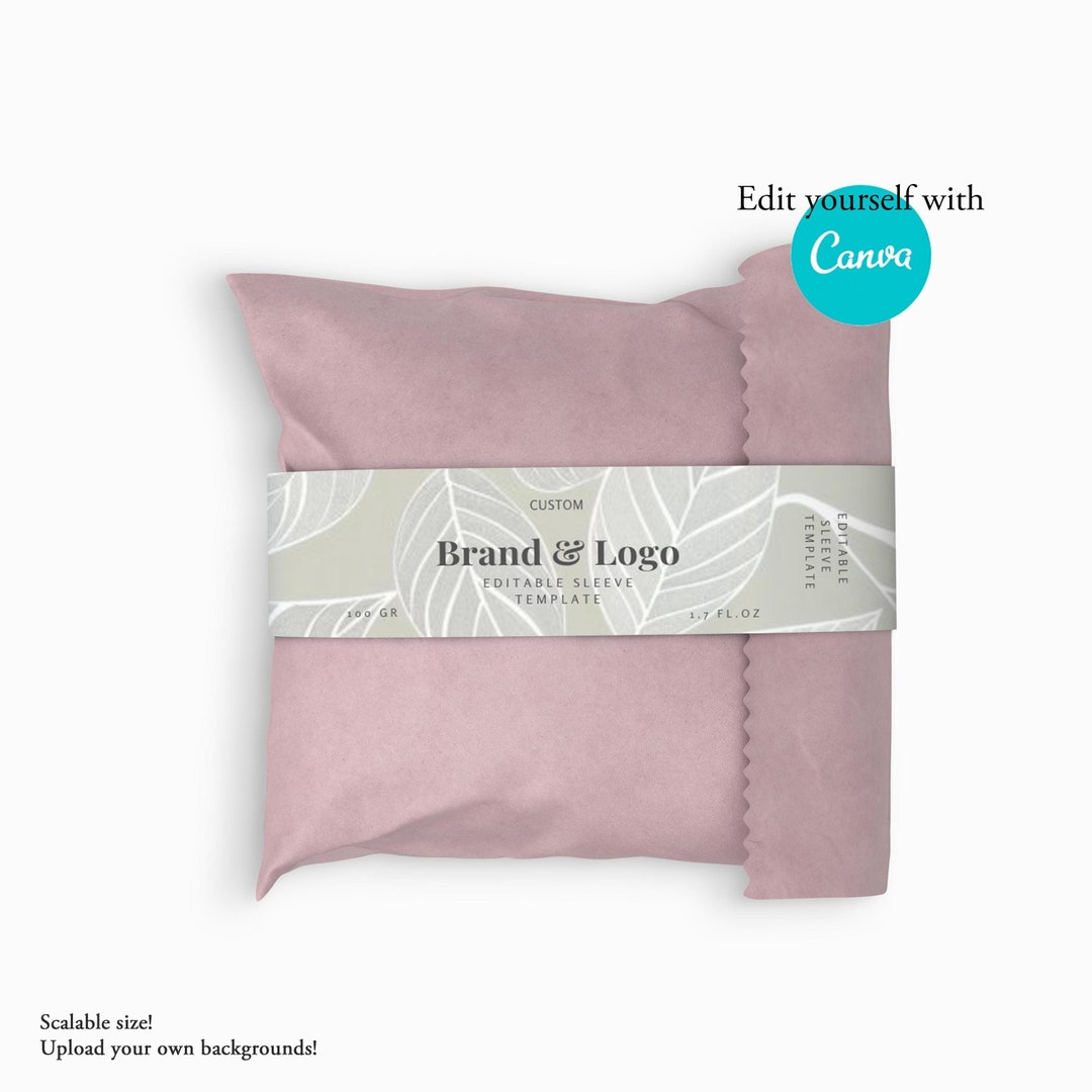 Editable Wrap Sleeve Label Template for Clothing & Bags,custom Belly ...