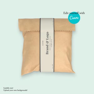 Editable Wrap Sleeve Label Template for Clothing & Bags,custom Belly ...