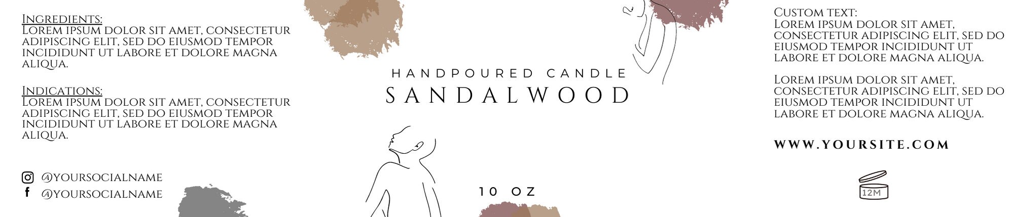 Custom Cream Jar Label Editable With Canva.printable Wrap Around Label ...