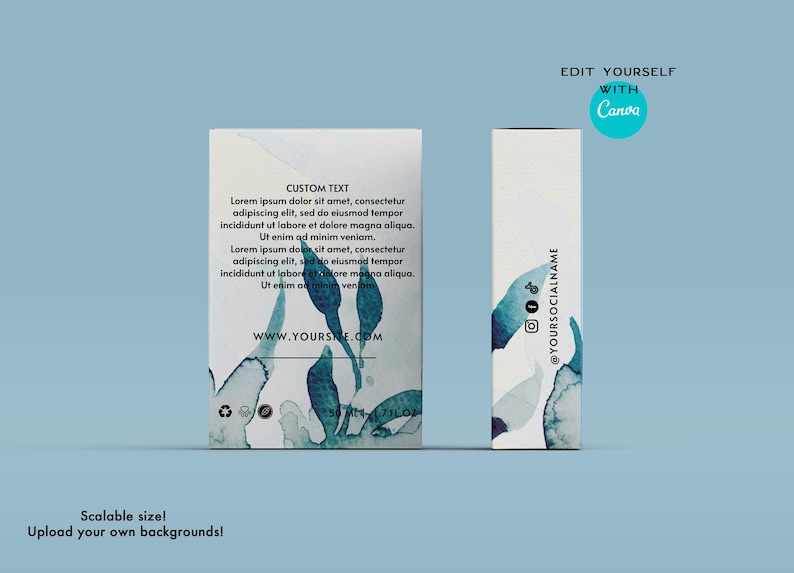 Soap Packaging Box Template Editable for Canva.custom Soap Packaging ...