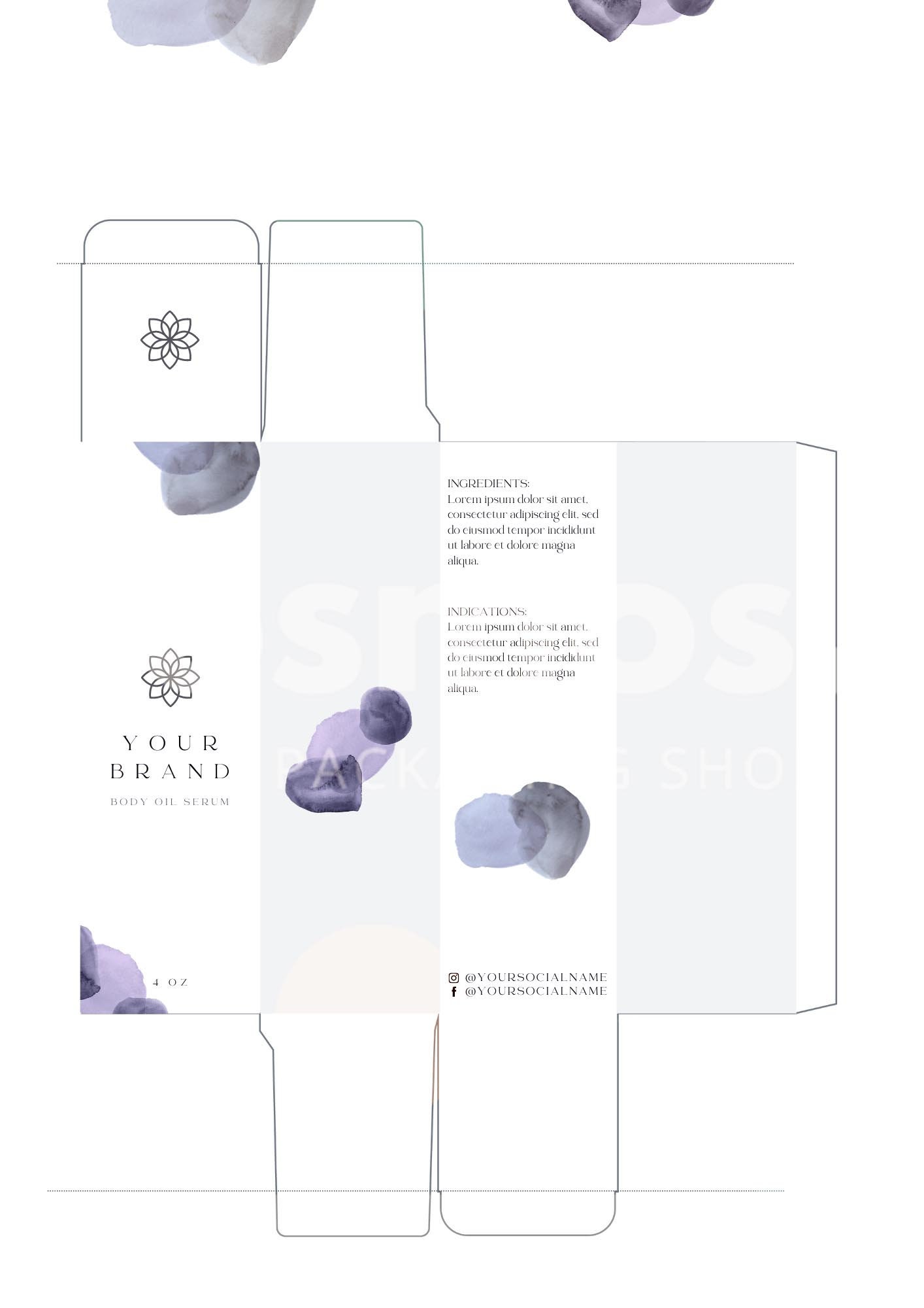 Editable Product Box Canva Templateprintable Box Packaging - Etsy