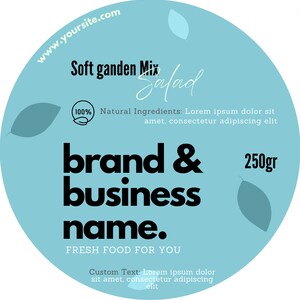 Customizable Salad Label Canva Template.editable Printable Label Design ...