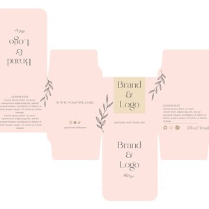 Editable Canva Square Box Template Candles Jars.custom Product Box ...