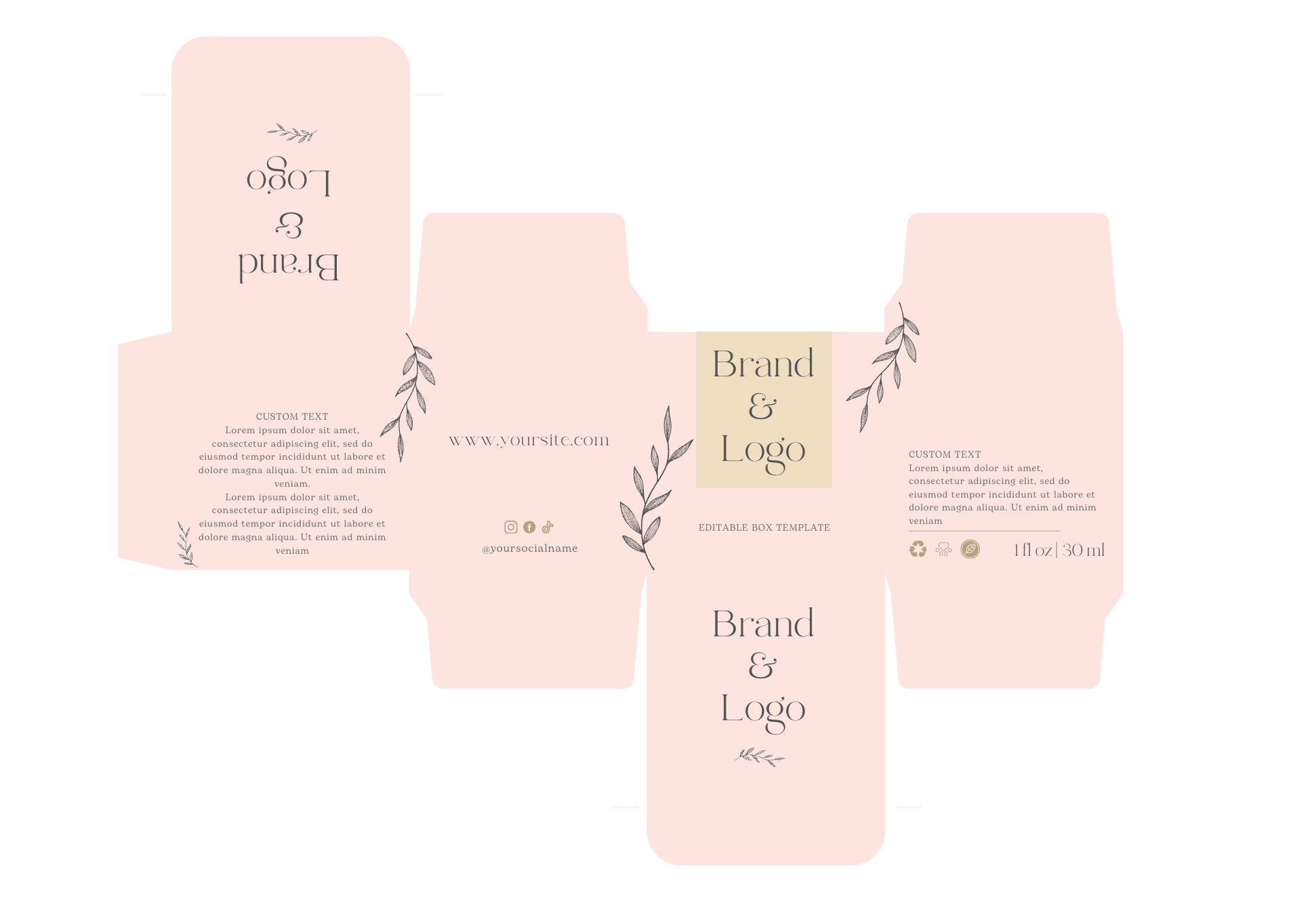 Editable Canva Square Box Template Candles Jars.custom Product - Etsy ...