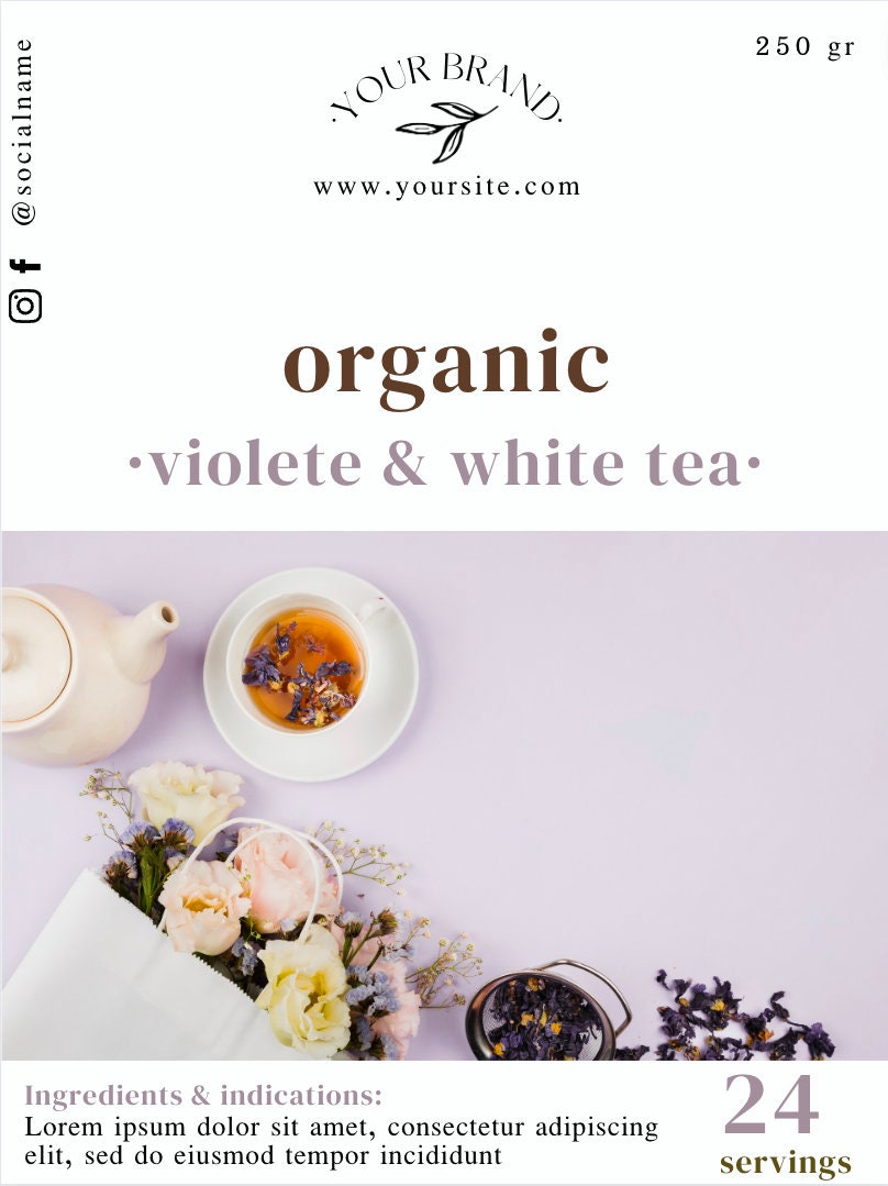 Editable Tea Blend Label Canva Template.printable Label for Herbal Tea ...