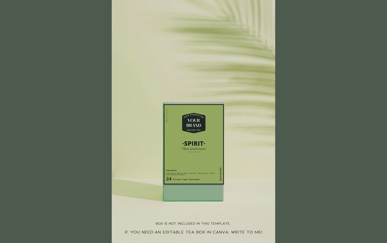 Printable Herbal Tea Blend Label Packaging Design Template - Etsy